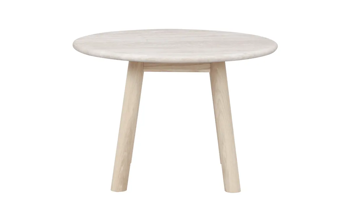 Taransay coffee table, Beige/whitewash, 60x60 cm | Rowico Home