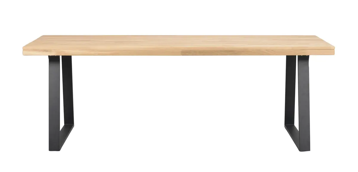 Brooklyn dining table, U-legs, Oak/black, 220x95 cm | Rowico Home