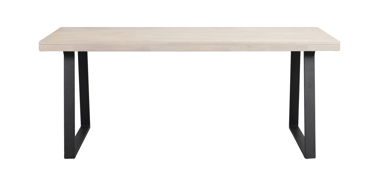 Brooklyn dining table Whitewash/black | Rowico Home