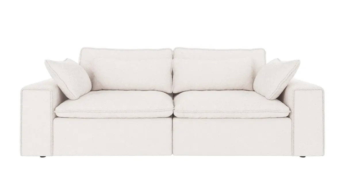 Rawlins 3-seater sofa, Alice #101 white, 226x116x85 cm | Rowico Home