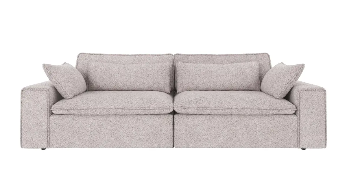 Rawlins 3-Sitzer-Sofa, Anna #15 hellgrau, 259x116x85 cm | Rowico Home