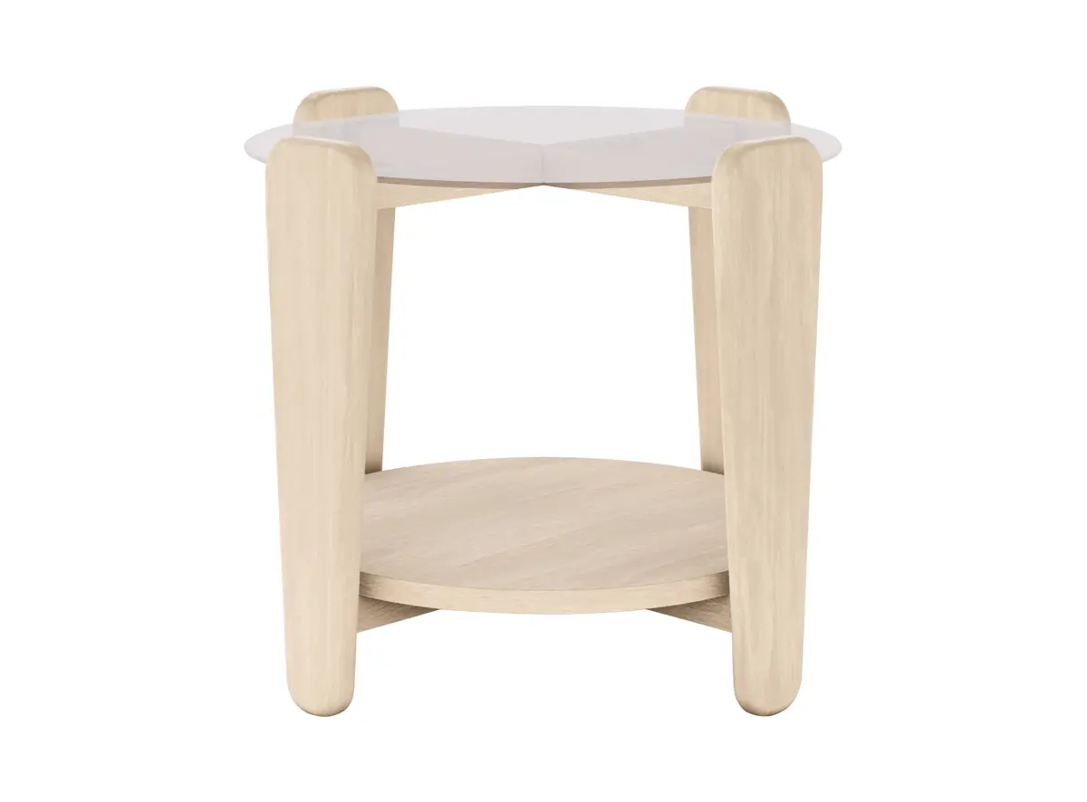 Arran coffee table, Whitewash, 52x52 cm | Rowico Home