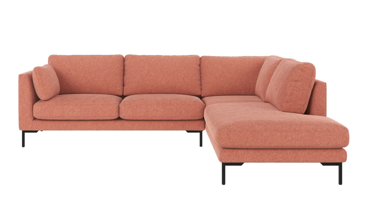 Corwin corner sofa 2,5+2,5-seater open end Right, Brenda #52 red ...