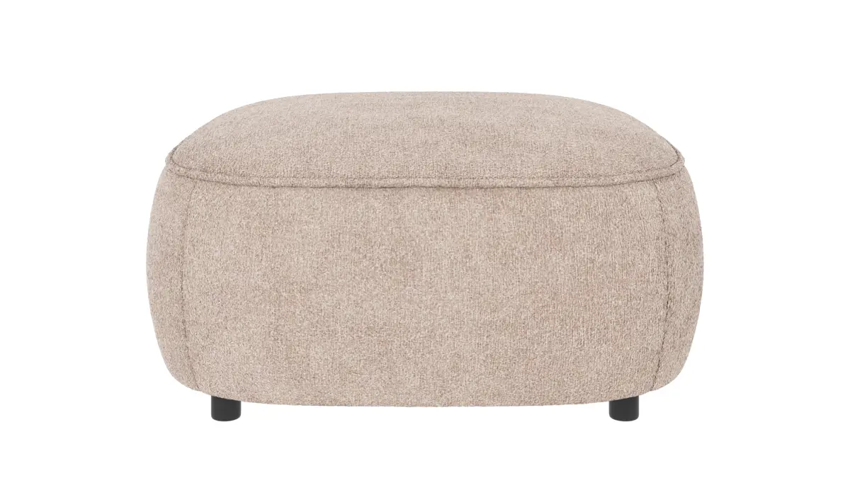 Norris foot stool, Greg #3 light beige, 89x89x43 cm | Rowico Home