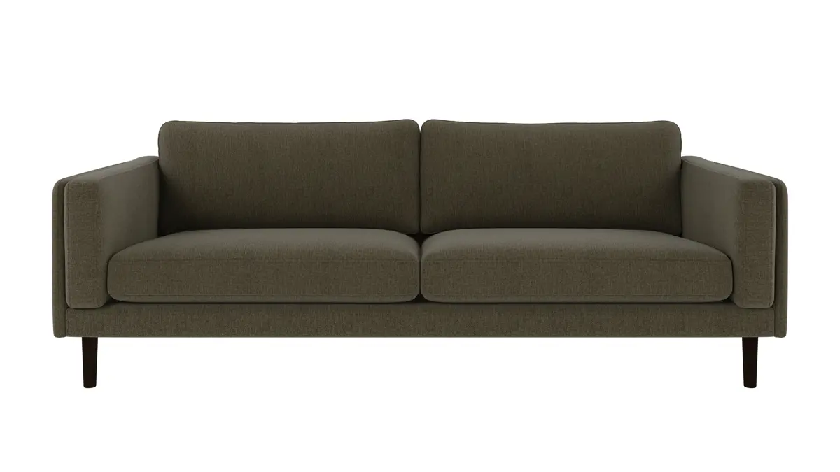 Braden 3-Sitzer-Sofa, Brenda #77 grün, braun, 216x87x78 cm | Rowico Home