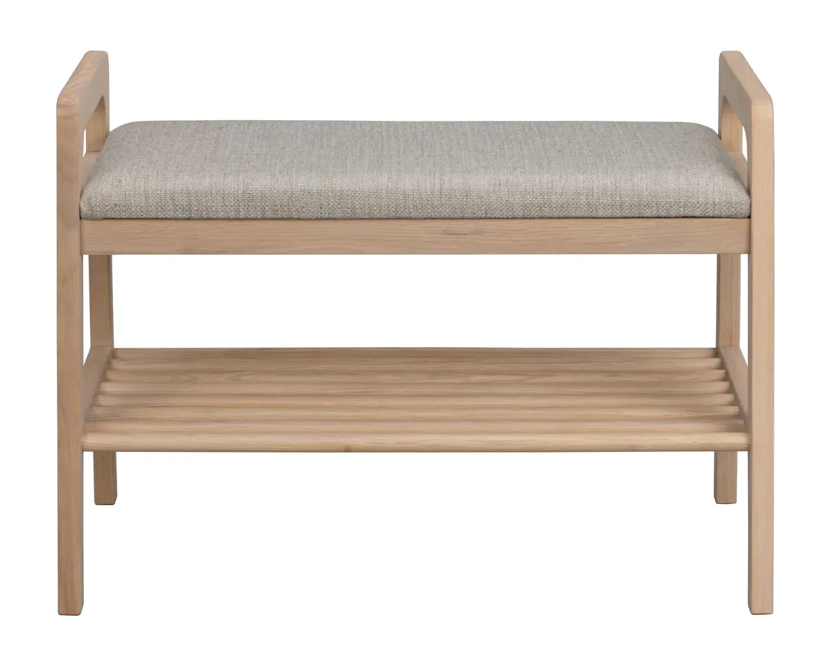 Inverness bank, Weiß pigmentiert/beige, 75x40x55 cm | Rowico Home